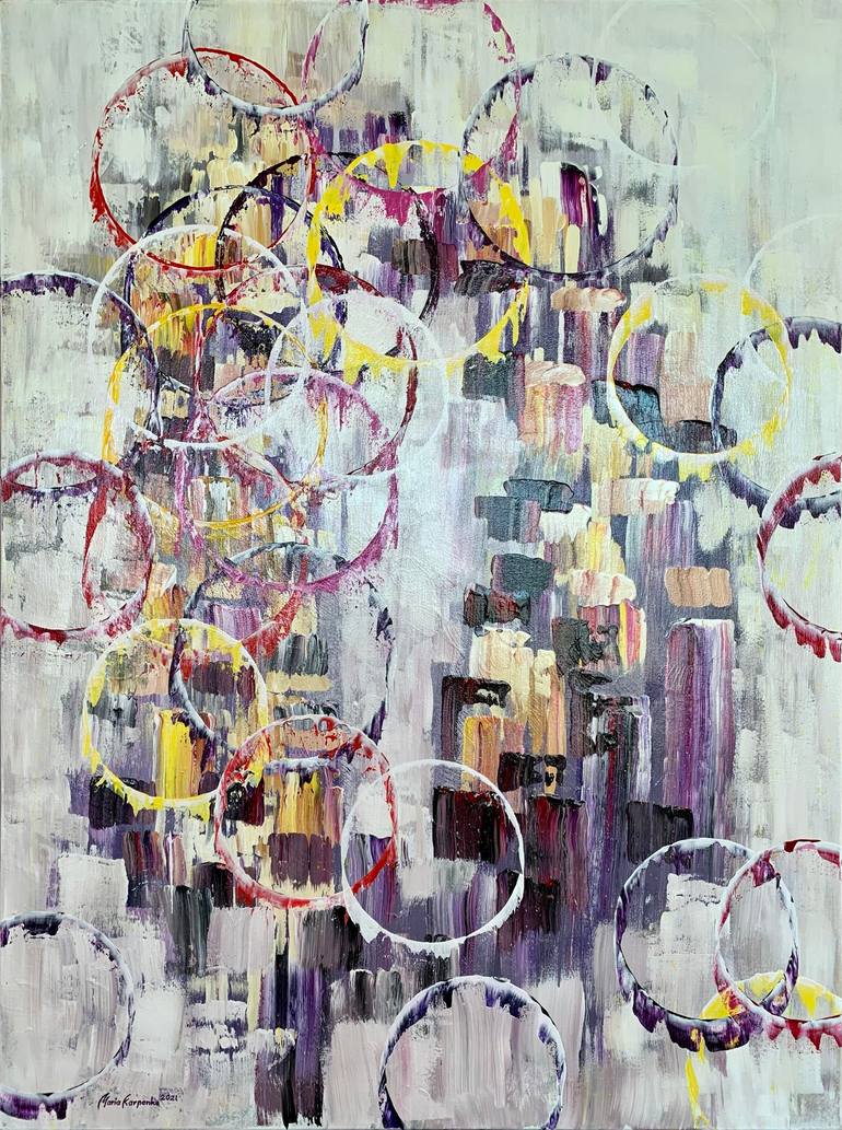 Purple Rain Painting by Maria Karpenko | Saatchi Art
