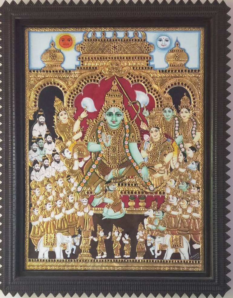 Coronation of Lord Ram Painting by Meera Mohan | Saatchi Art