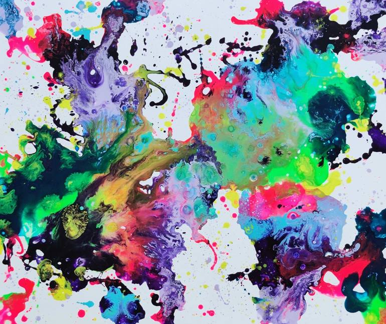 Original Abstract - Implosion Painting by Pauline H | Saatchi Art