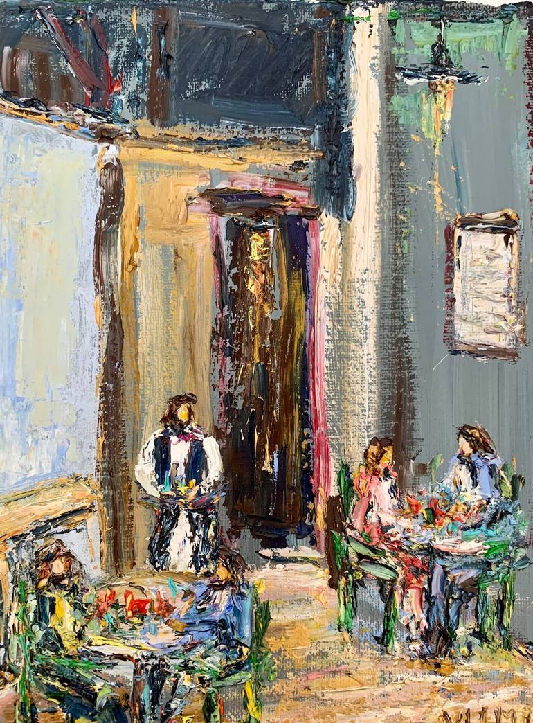 Cafe Street Scene Impressionist Painting Van Gogh Café Terrace Night