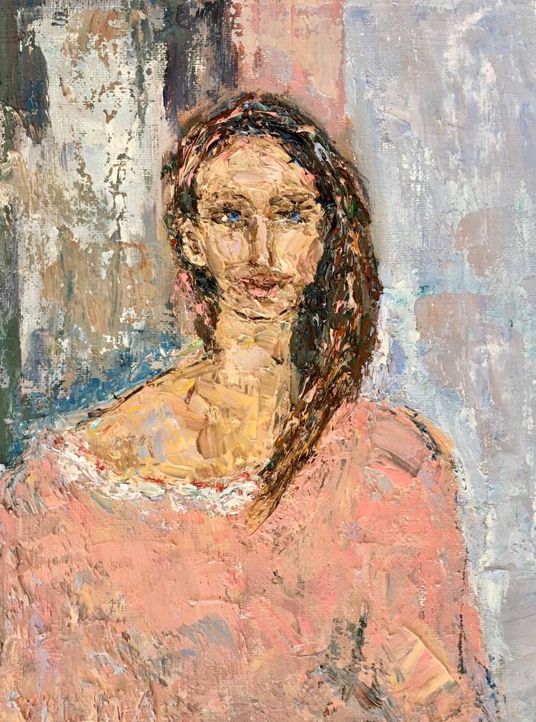 Woman Portrait Oil Painting On Canvas Board Female Figure Painting by ...