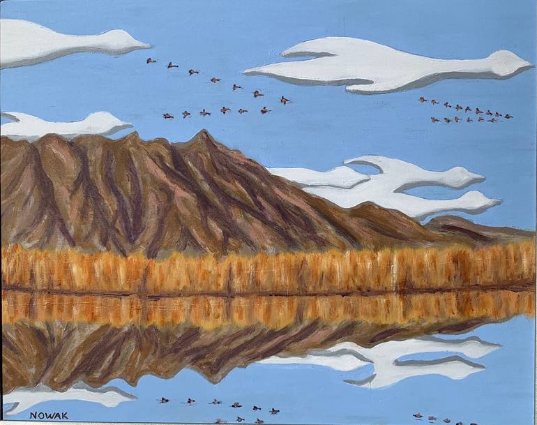 Flying South Painting by Daniel Nowak | Saatchi Art