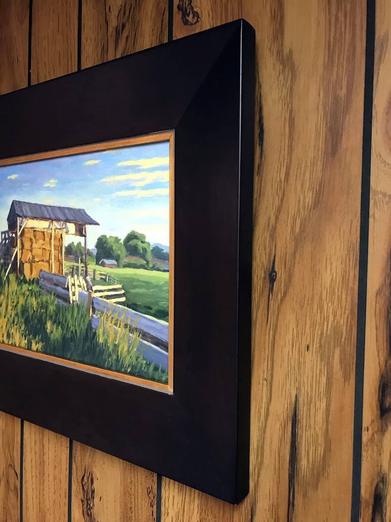 Hay Stacked Painting by Daniel Fishback | Saatchi Art