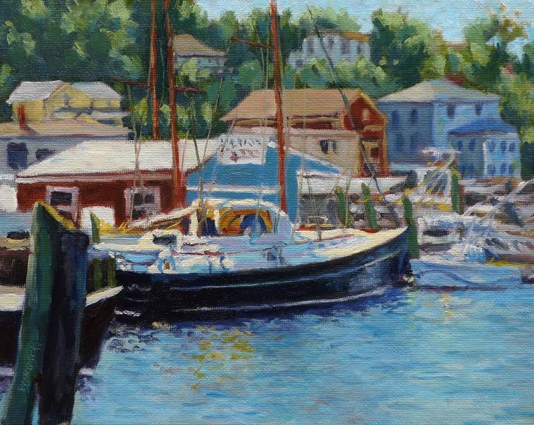 Gloucester Fishing Boat Painting by Daniel Fishback | Saatchi Art
