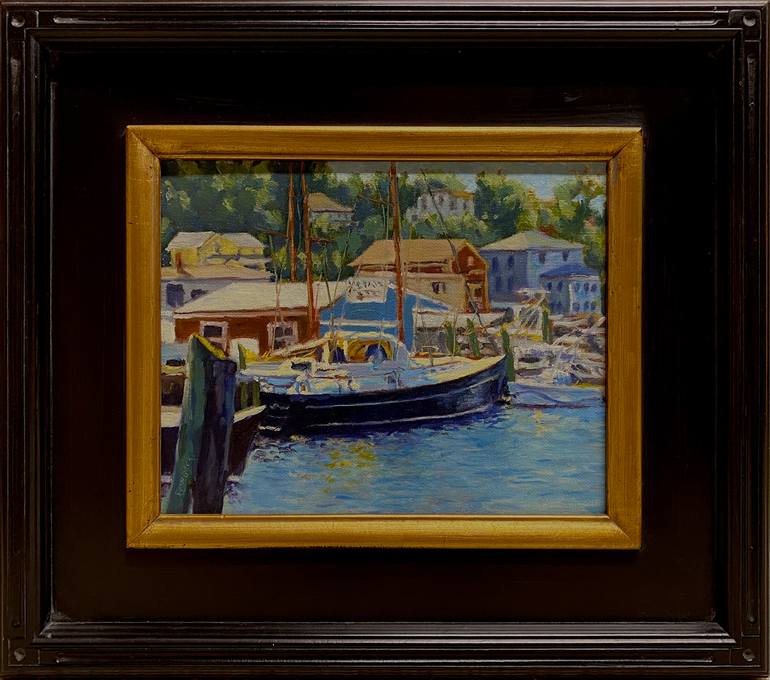 Gloucester Fishing Boat Painting by Daniel Fishback | Saatchi Art