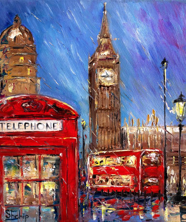 London Rain Painting by Natalia Shchipakina | Saatchi Art