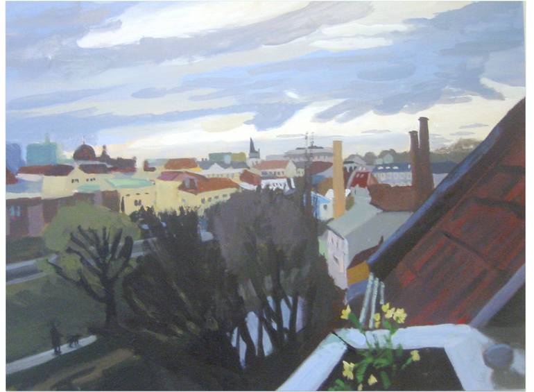 Akerselva (Private Collection) Painting by Trine Giaever | Saatchi Art