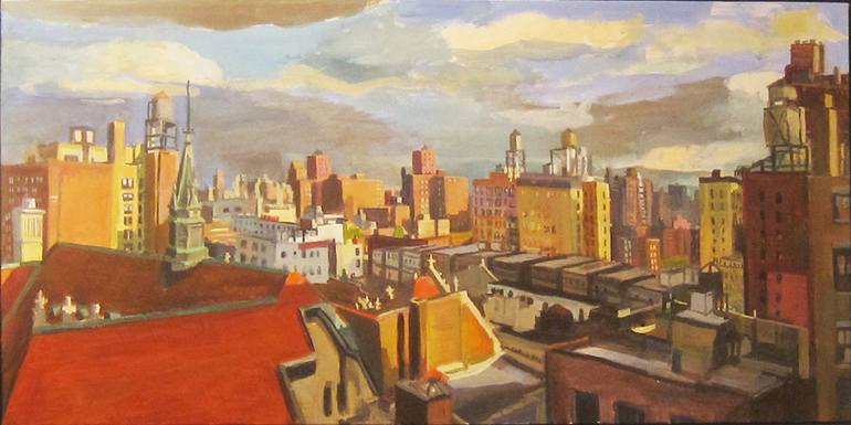 Roofgarden SOLD Painting by Trine Giaever | Saatchi Art