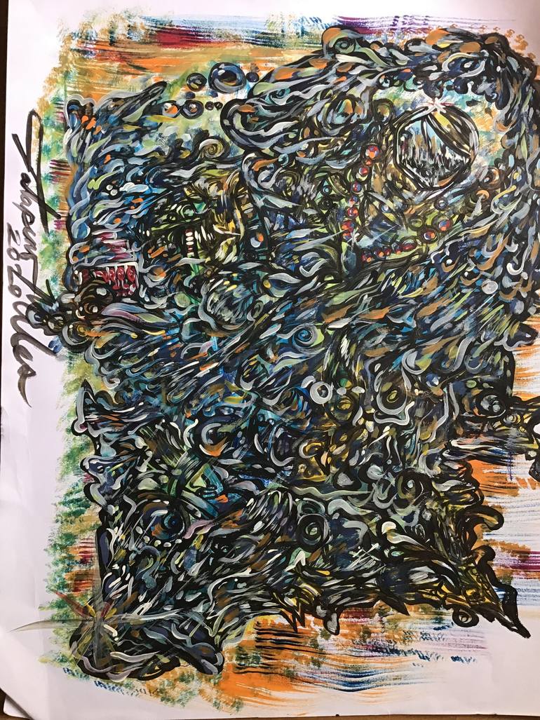 Riding the Waves Painting by Miles Artist | Saatchi Art