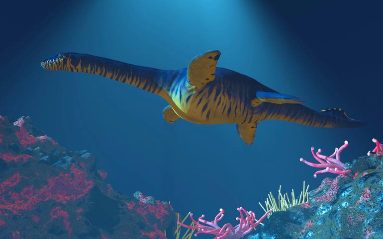 Cryptoclidus Mixed Media by George Bailey | Saatchi Art