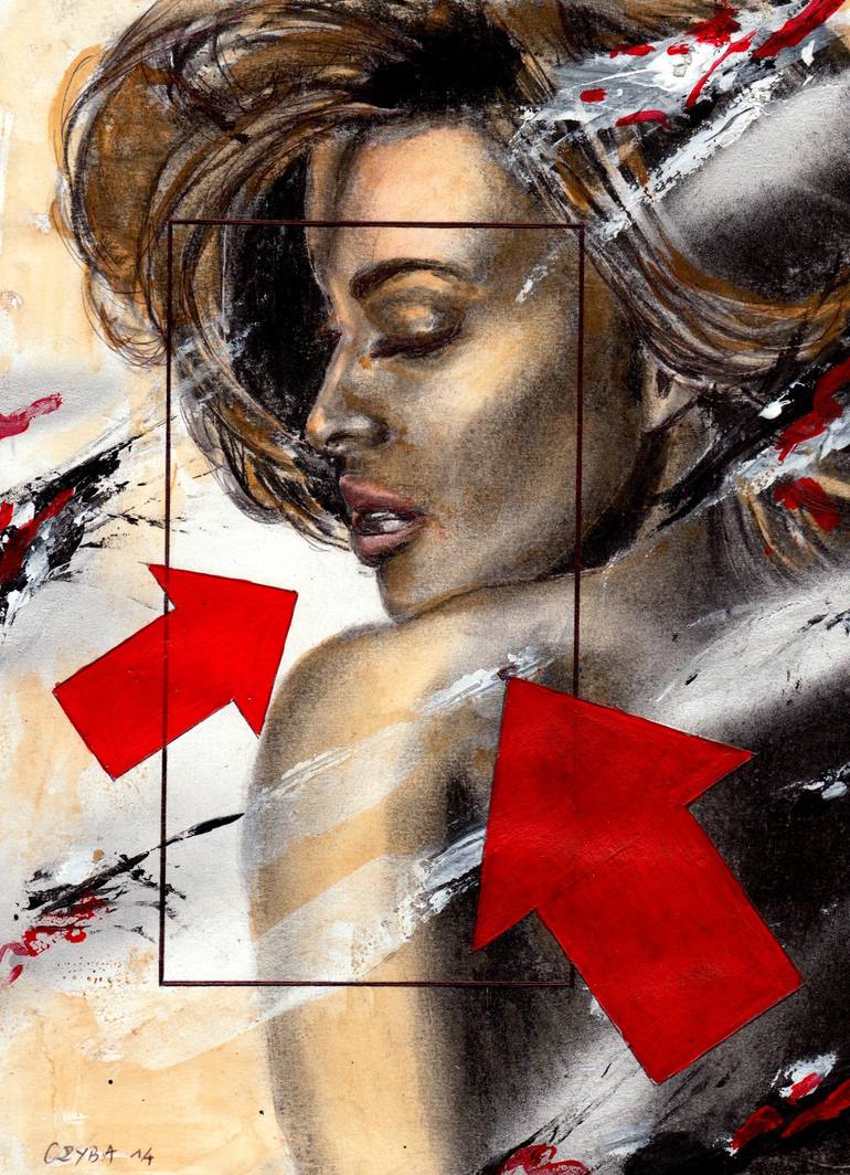 Red arrows Painting by Stephane Czyba | Saatchi Art