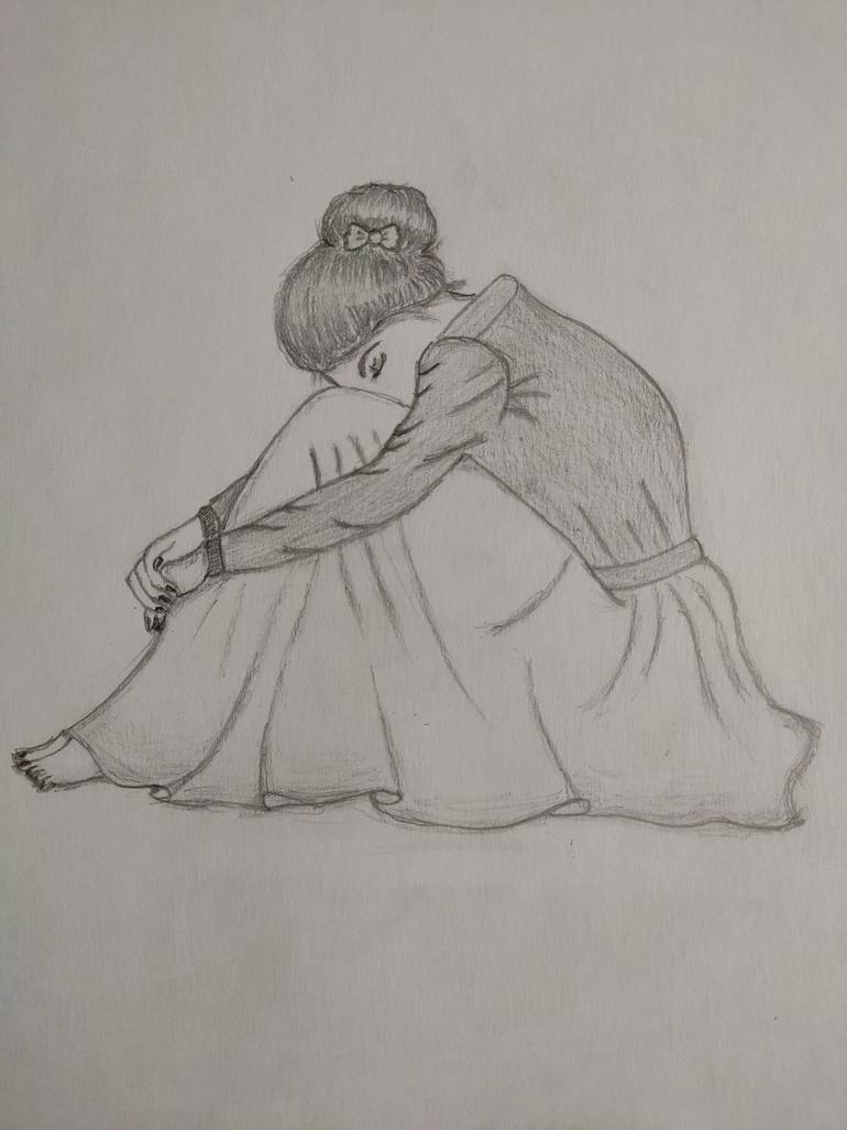 Girl with hopes Drawing by Madhavi Khedekar | Saatchi Art