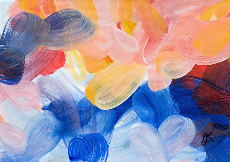 Moving Light in dark Hour 2 Painting by Andreas Kuhn | Saatchi Art