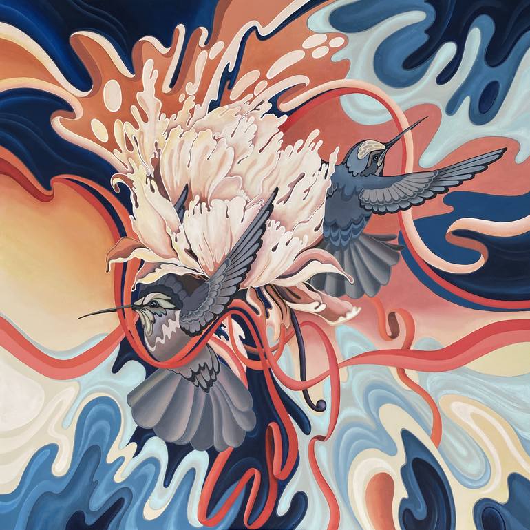 Dancing in the Sunset Painting by Sheida Sam | Saatchi Art