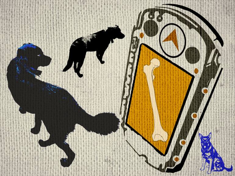 playbone dogsil Painting by BUDHENS Stencil Art | Saatchi Art