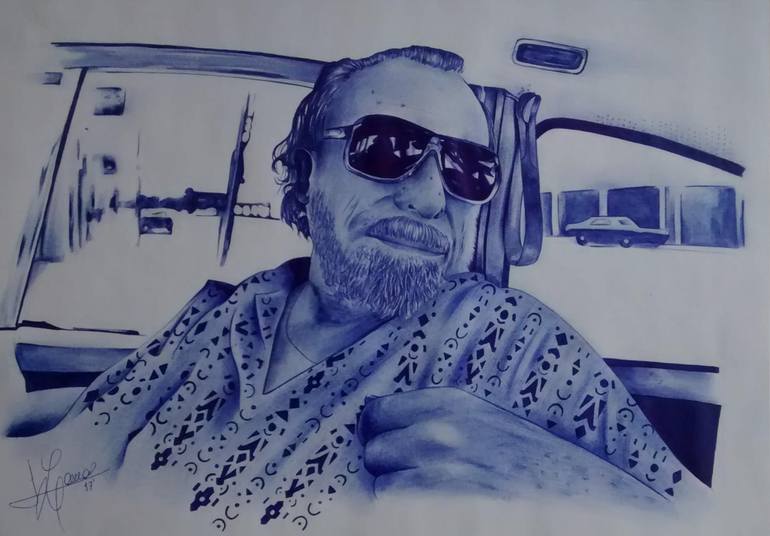 charles bukowski Drawing by juan lamas | Saatchi Art
