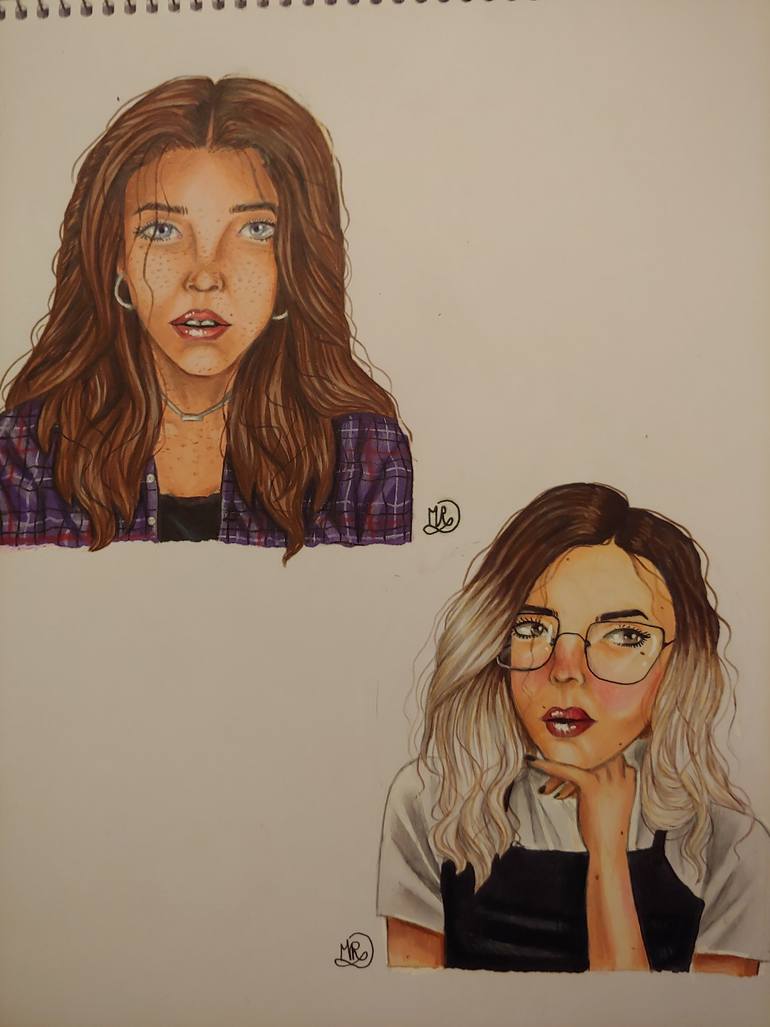Two of à kind Drawing by Jonathan Rozon | Saatchi Art