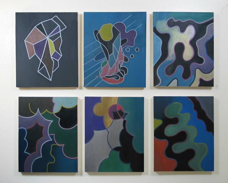 Series of Six Paintings Painting by Benjamin Henry | Saatchi Art