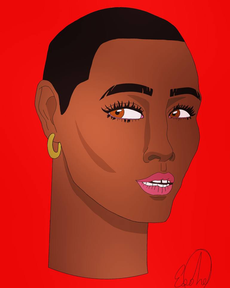 Black Gurl Drawing by Pretti Looloo | Saatchi Art