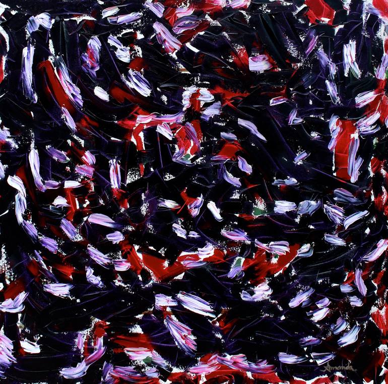 go with the purple flow Painting by Amanda Quach | Saatchi Art