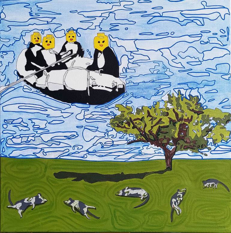 The white ship Painting by Maria Lapteva Sidljarevich | Saatchi Art