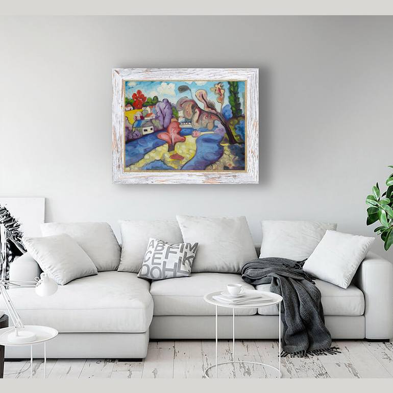 Landscape river 333 Painting by Boris Subotic | Saatchi Art