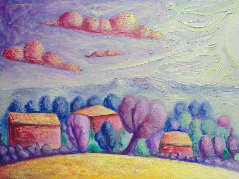 Morning sunrise Painting by Boris Subotic | Saatchi Art