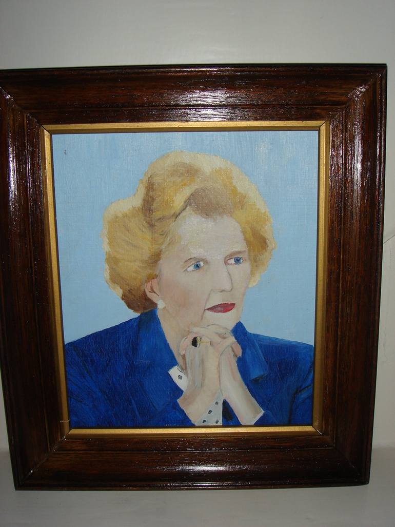 MARGARET THATCHER Painting by Lee Morton | Saatchi Art