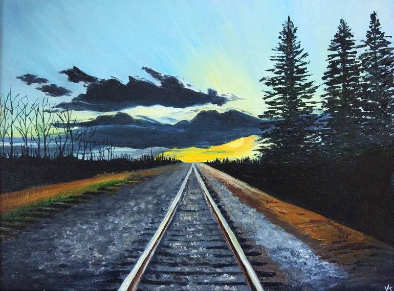 A road ahead Painting by Victoria Trush | Saatchi Art