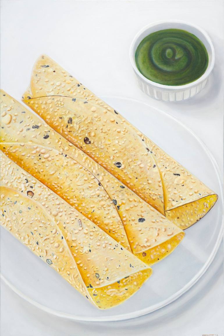 Papad Painting by Sarasvathy TK | Saatchi Art