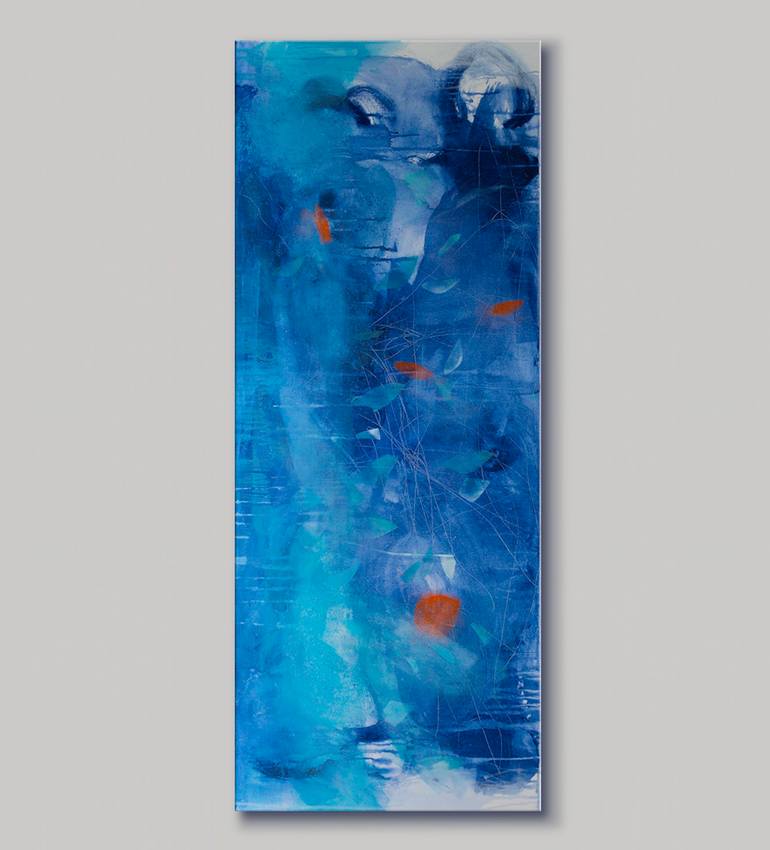 Fishing in Blue Painting by Camilo Matiz | Saatchi Art