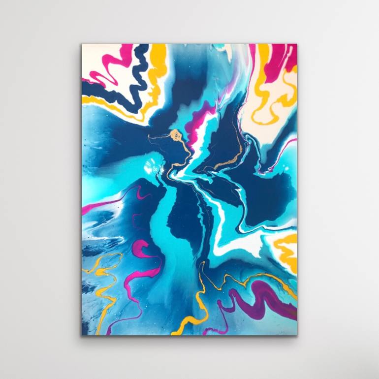 We Popped the Moon Painting by Jessica Thacker | Saatchi Art