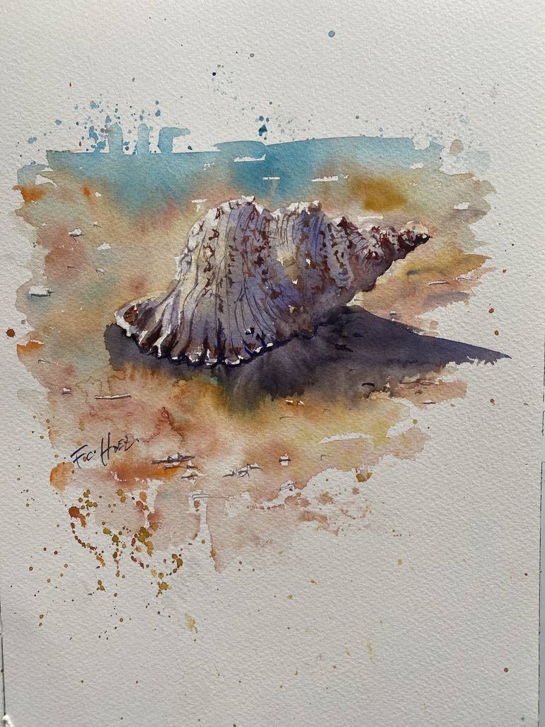 Sea shell 2 Painting by Paco Hernandez Lopez | Saatchi Art