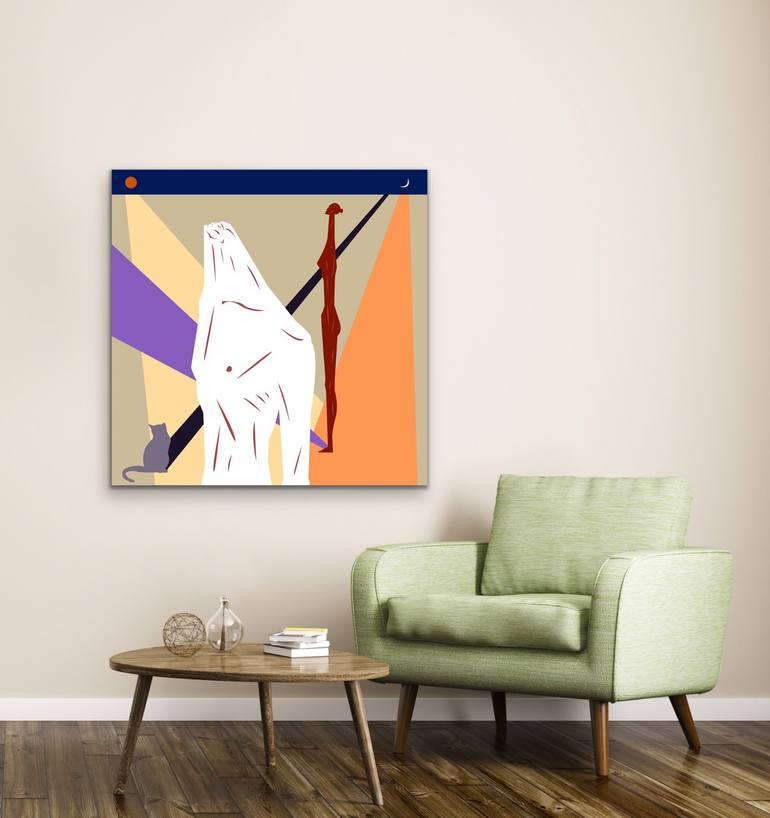 Moon/cat/mercury Painting by Artur Soletskyi | Saatchi Art