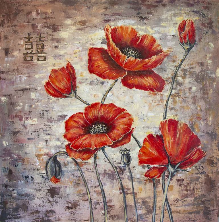 Маки двойной удачи Painting by Elena Yaroshenko | Saatchi Art