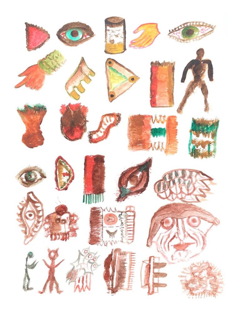 Atavistic Symbols Painting by Jayant Avva | Saatchi Art