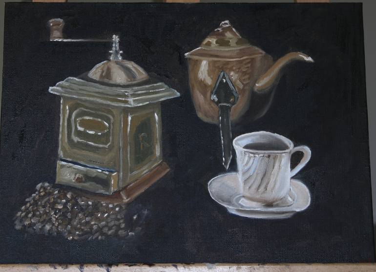 Coffee Time Painting by Nicholas Turco | Saatchi Art