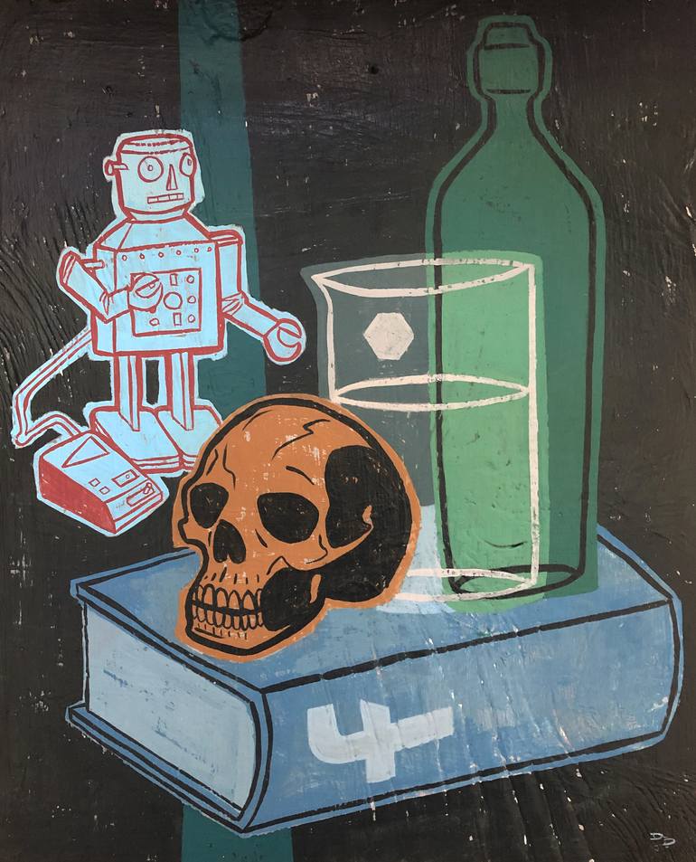Still Life with Facebook Painting by Doug Domonkos | Saatchi Art