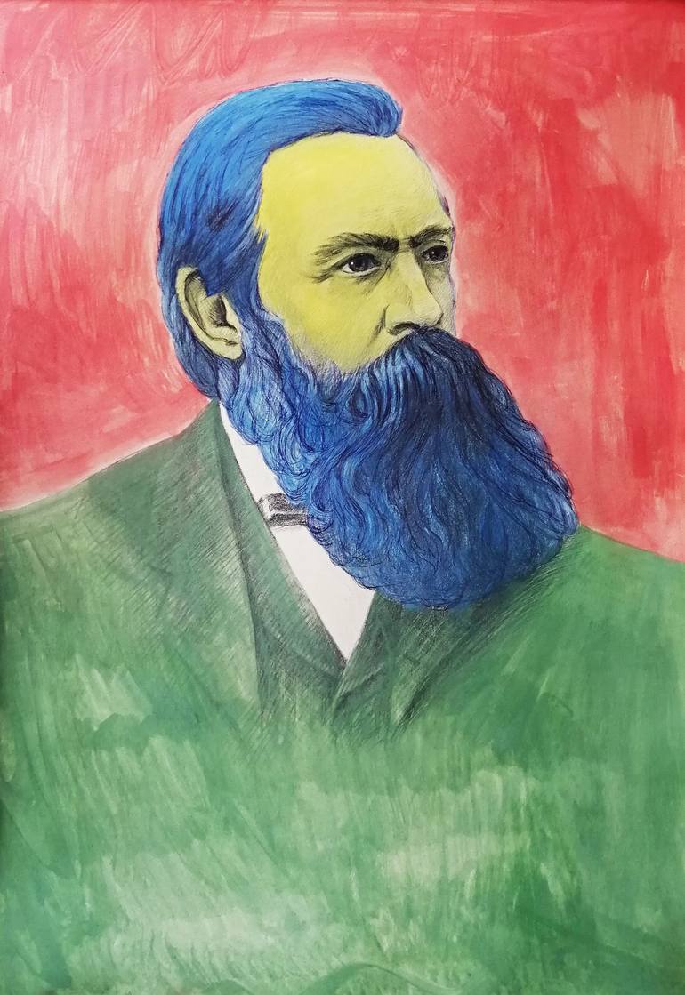 What happened? Engels! I Painting by Johan Trahtenson | Saatchi Art