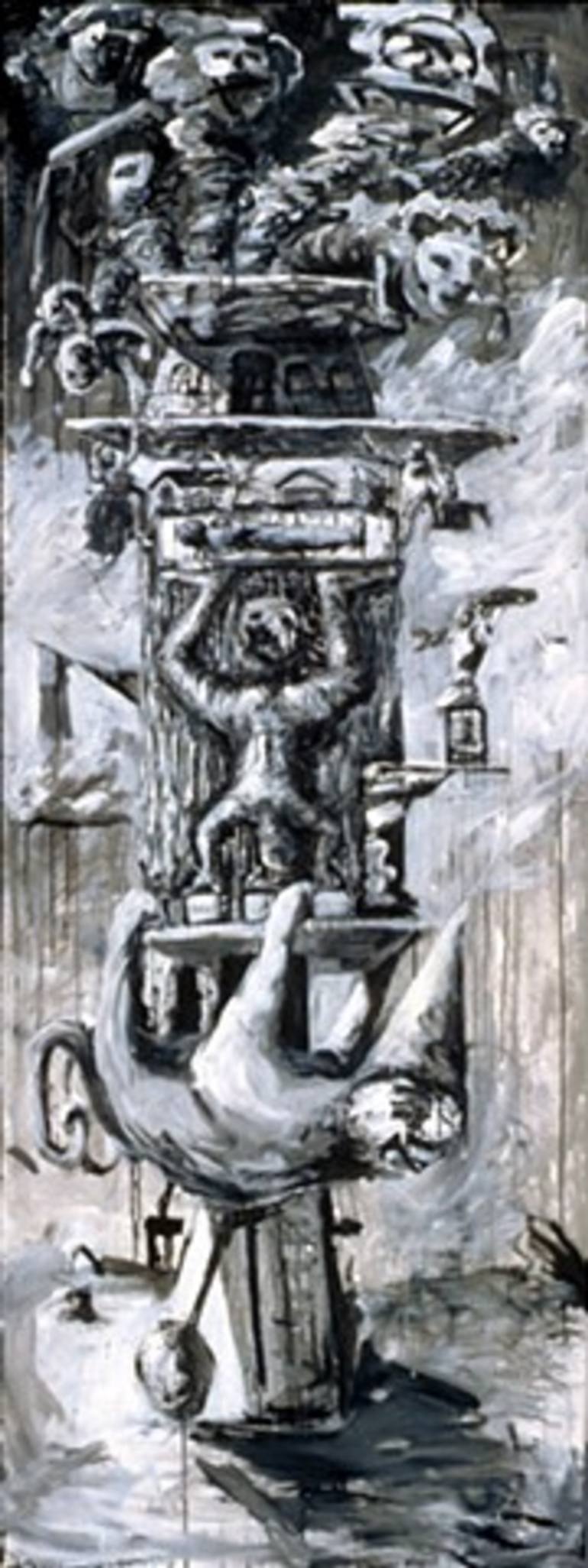 Totem-Sloth Painting by Jose Aleman | Saatchi Art