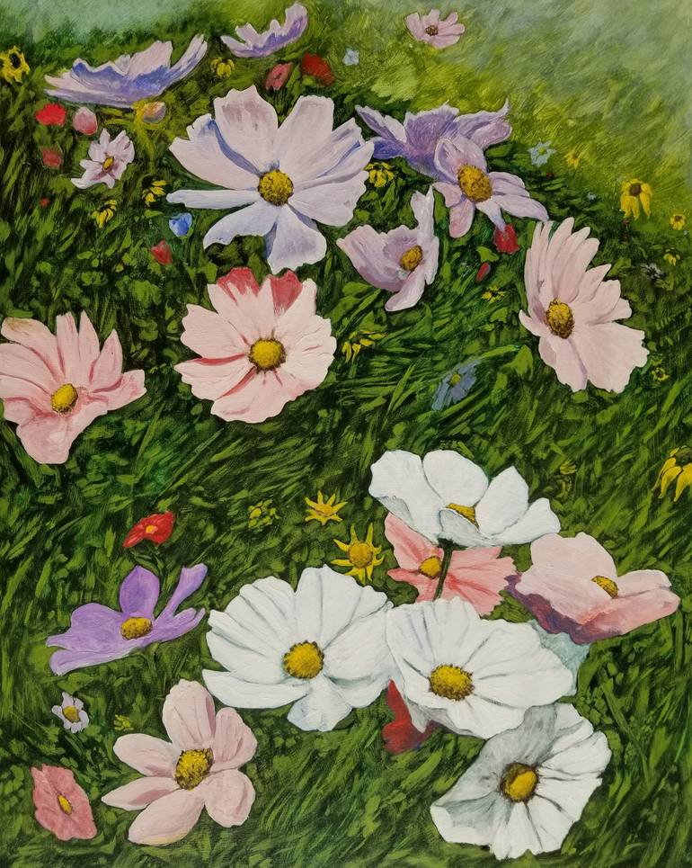 Wildflowers Painting by Steven Brock | Saatchi Art