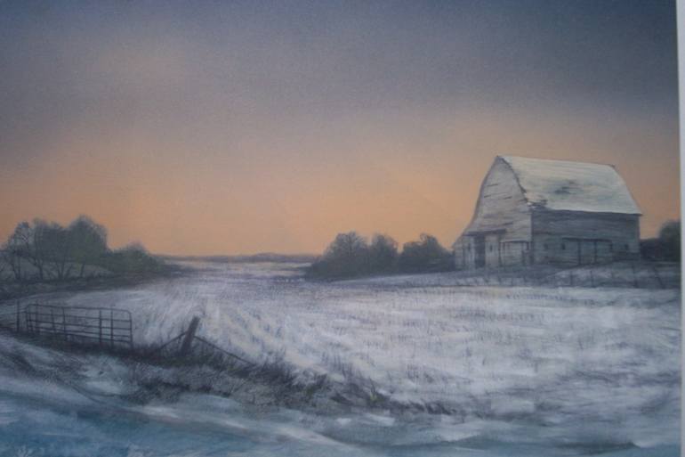 Winter Barn Painting by Steven Brock | Saatchi Art