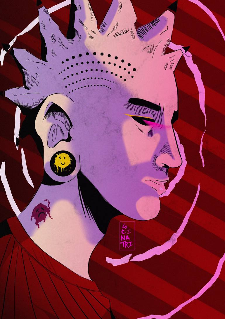 Neo Punk Drawing by Luis Cinatri | Saatchi Art