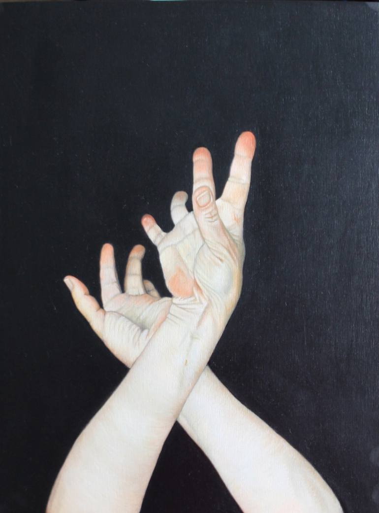 Hands Up Painting by Flávia Leitão | Saatchi Art