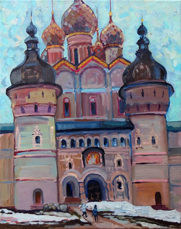 Day in Rostov. Russian province. Painting by Maria Barkovskaya ...