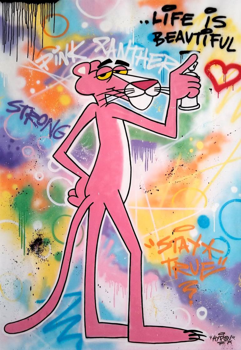 Pink Panther - Love life Painting by Alessio Hassan Alì | Saatchi Art
