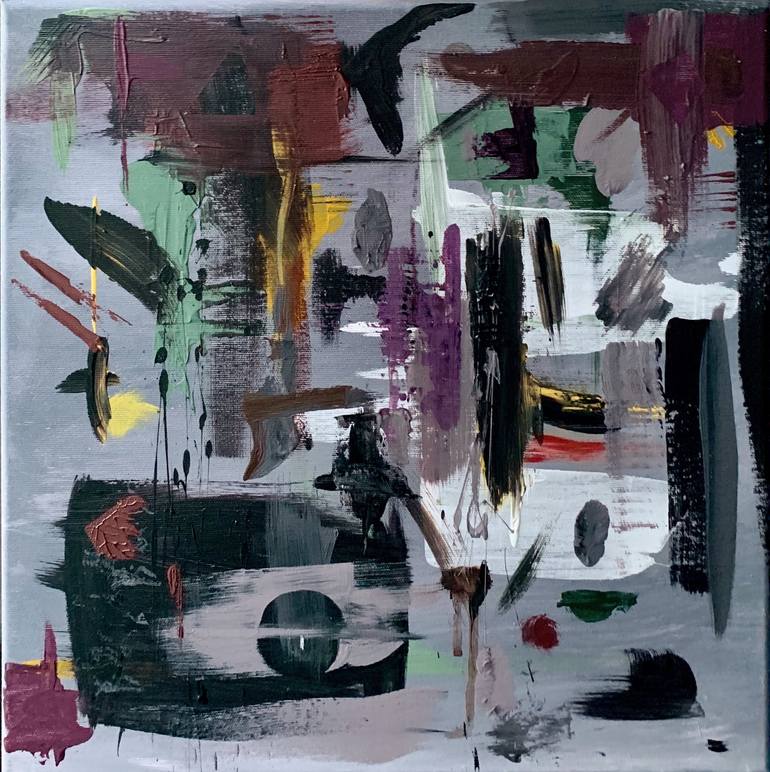 Drunk night in the city Painting by Adam Molnar | Saatchi Art