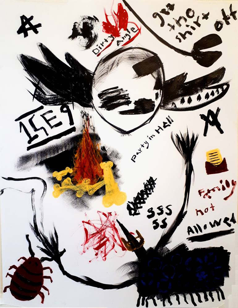 party in hell Painting by Amin Tofigh | Saatchi Art