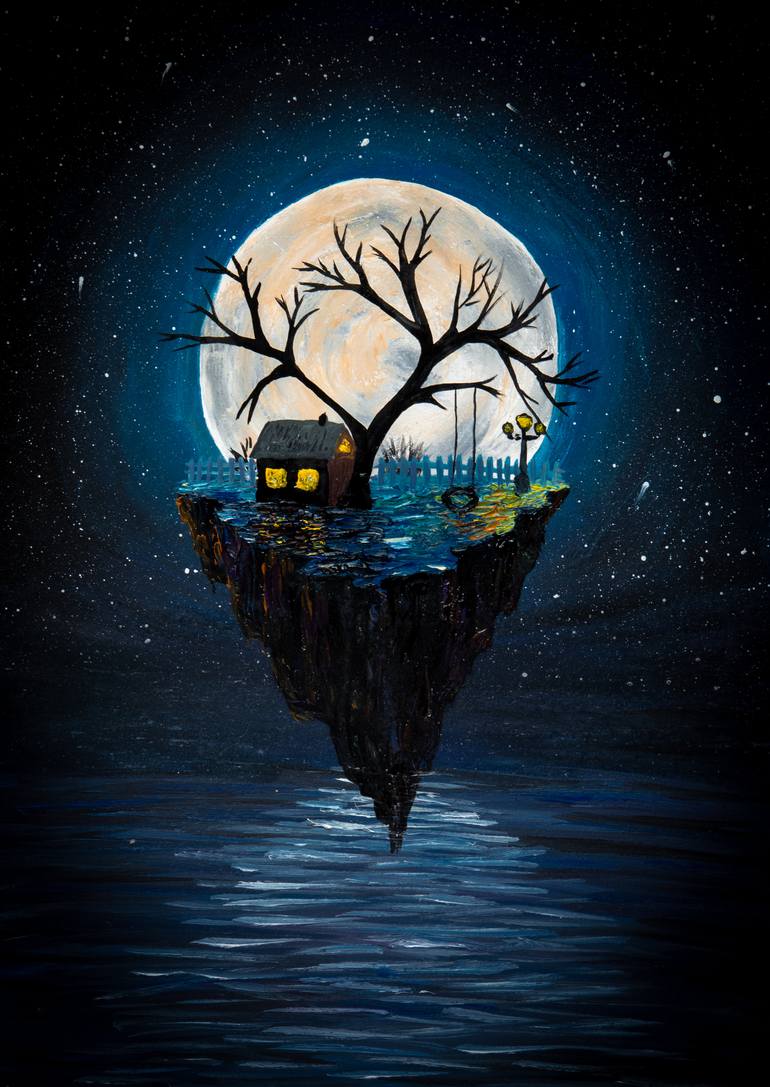 Thoughts on self-isolation Painting by Natali Mironets | Saatchi Art