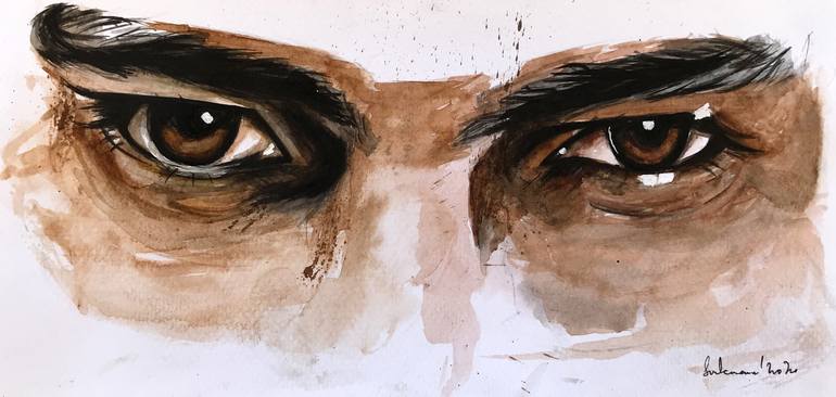 strained eyes Painting by Muhammad Suleman Rehman | Saatchi Art